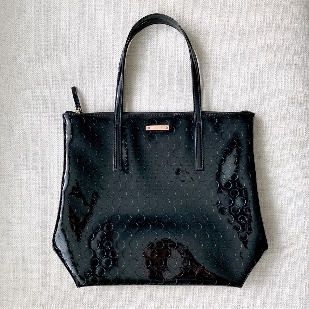 Kate Spade Patent Leather Zip Tote - Gem